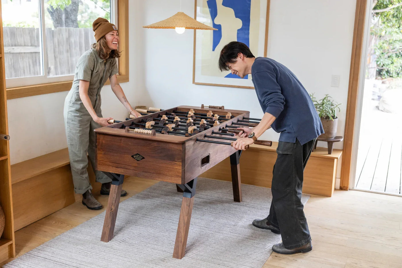 Handcrafted Woolsey Wood Foosball Table – Premium Game Room