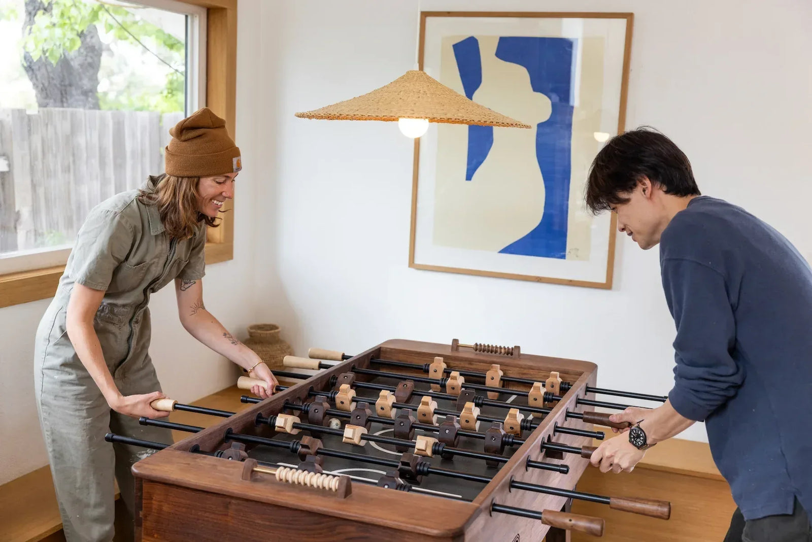 Handcrafted Woolsey Wood Foosball Table – Premium Game Room