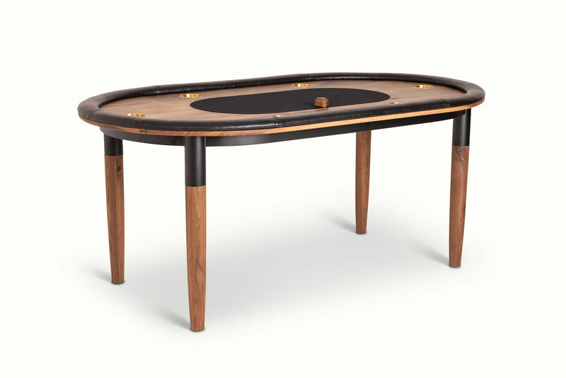 Custom Luxury SRW Poker Table — Walnut, Oak & Maple
