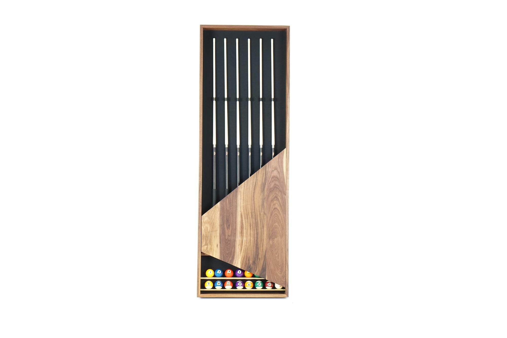 Pool Table Storage: The Woolsey Wall Cue Rack | Sean Woolsey